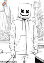 Marshmello Coloring Pages (Free Printables)