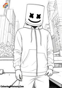 Marshmello Coloring Pages (Free Printables)