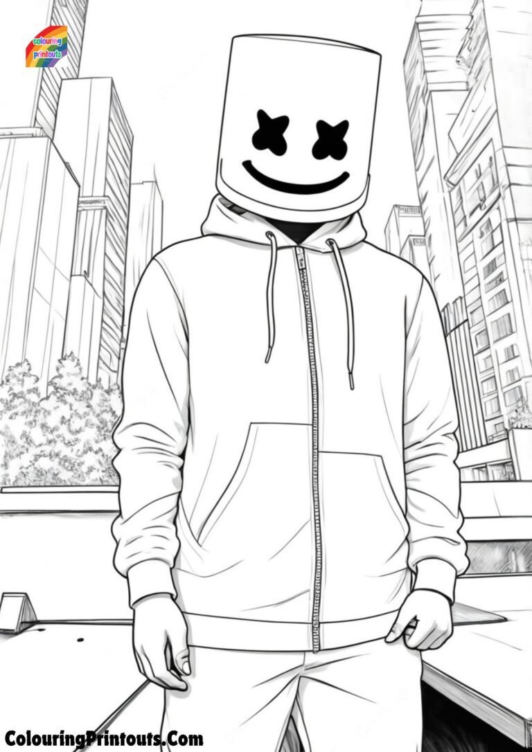 Marshmello Coloring Pages (Free Printables)