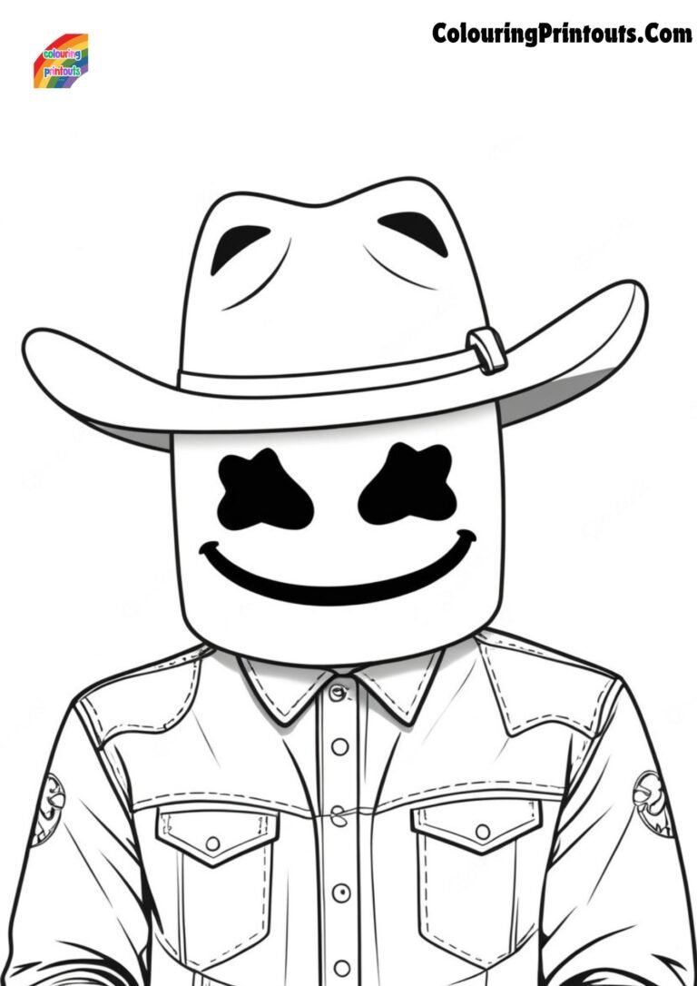 Marshmello Coloring Pages (Free Printables)