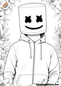 Marshmello Coloring Pages (Free Printables)