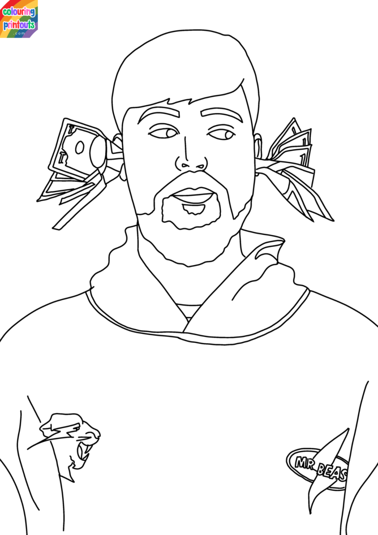 MrBeast Coloring Pages [Free PDF Printables]