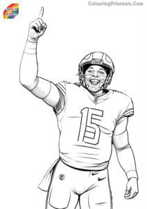 10+ Patrick Mahomes Coloring Pages (Free Printables)