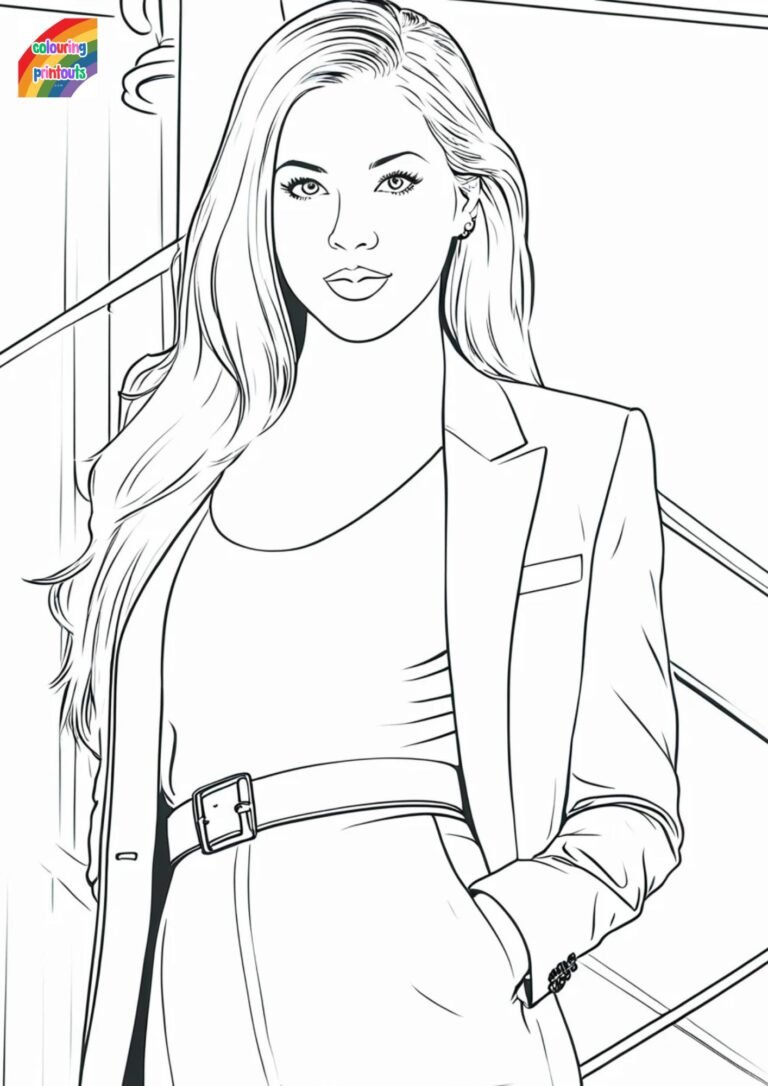 Blackpink Coloring Pages Rose (Free Printables)