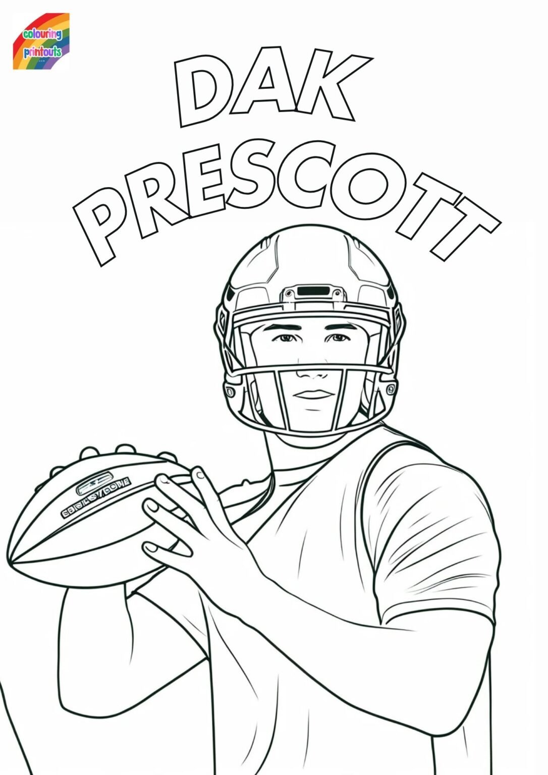 Dak Prescott Coloring Pages (Free Printables)