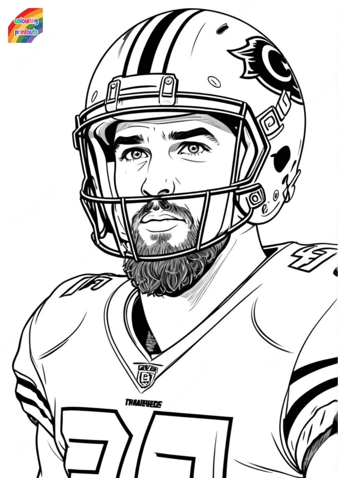Travis Kelce Coloring Pages [Free PDF Printables]