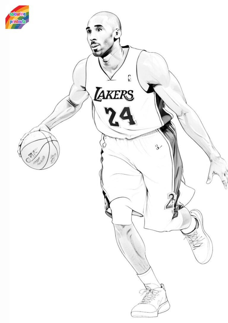 Kobe Bryant Coloring Pages ( Free Printables )