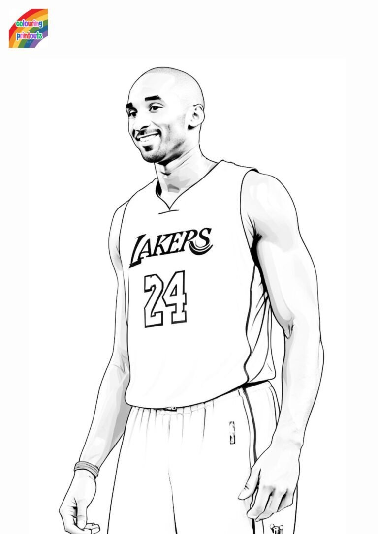 Kobe Bryant Coloring Pages ( Free Printables )