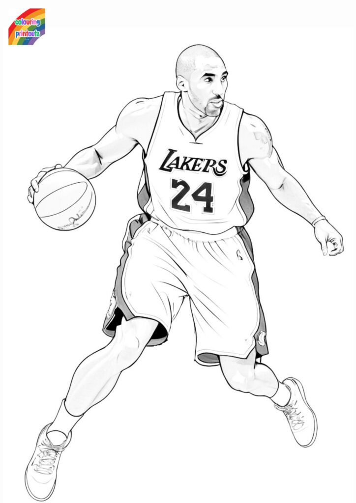 Kobe Bryant Coloring Pages ( Free Printables )