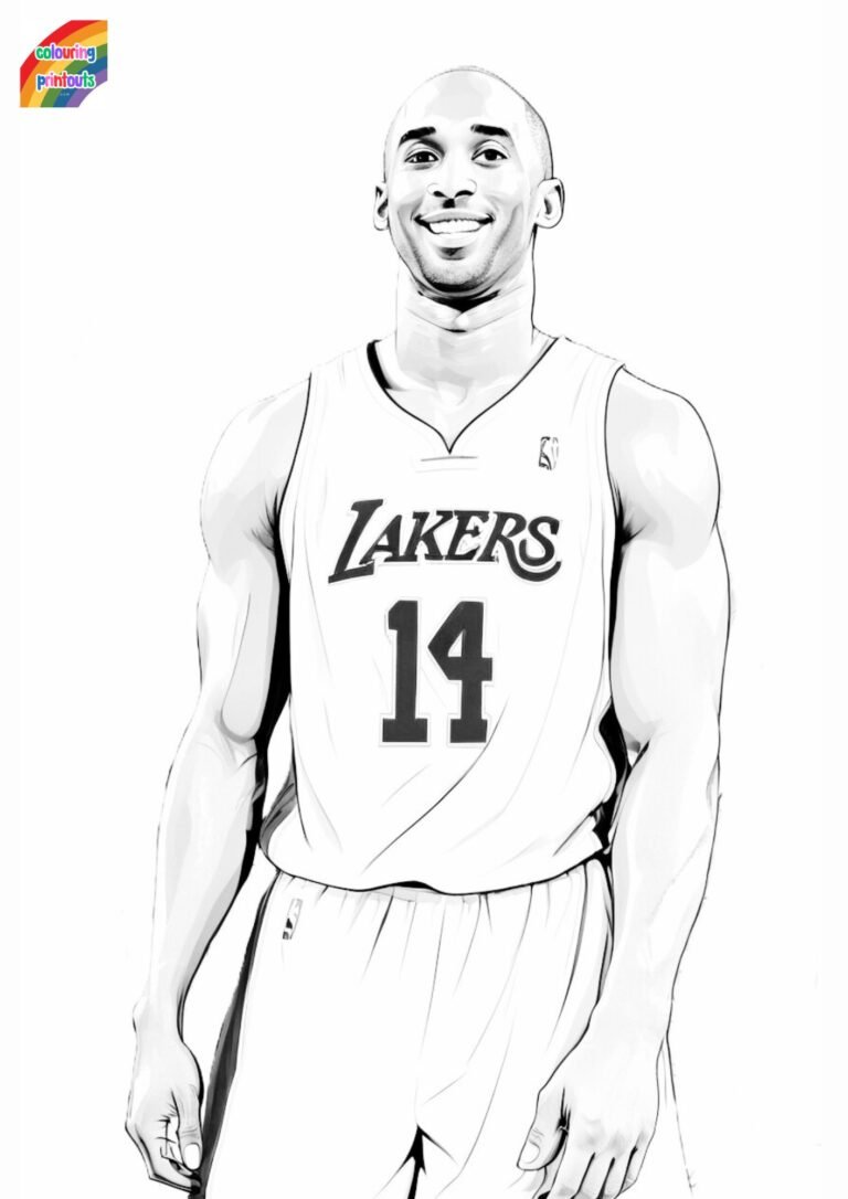 Kobe Bryant Coloring Pages ( Free Printables )