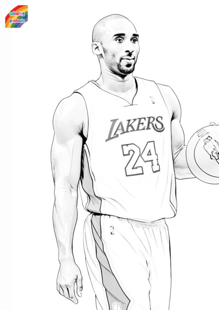 Kobe Bryant Coloring Pages ( Free Printables )