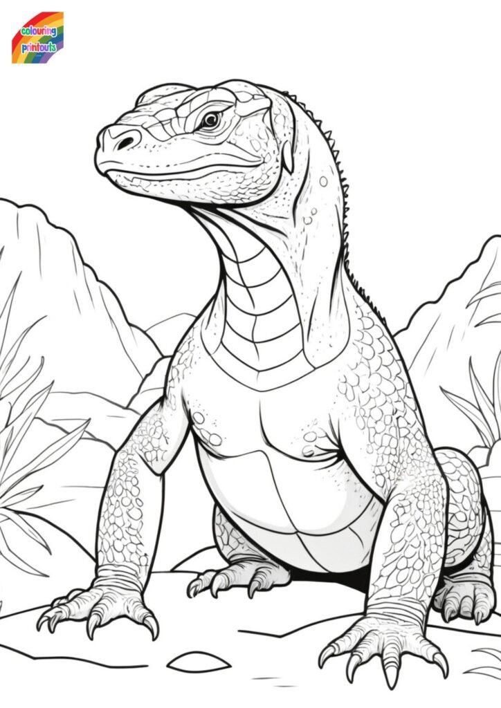 Komodo Dragon Coloring Pages ( Free Printables )