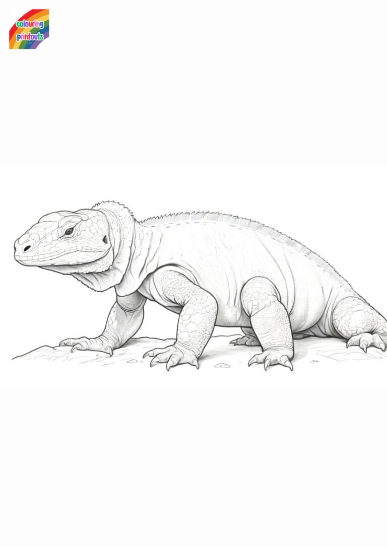 Komodo Dragon Coloring Pages ( Free Printables )
