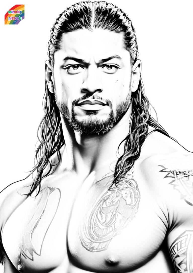 Roman Reigns WWE Coloring Pages ( Free Printables)