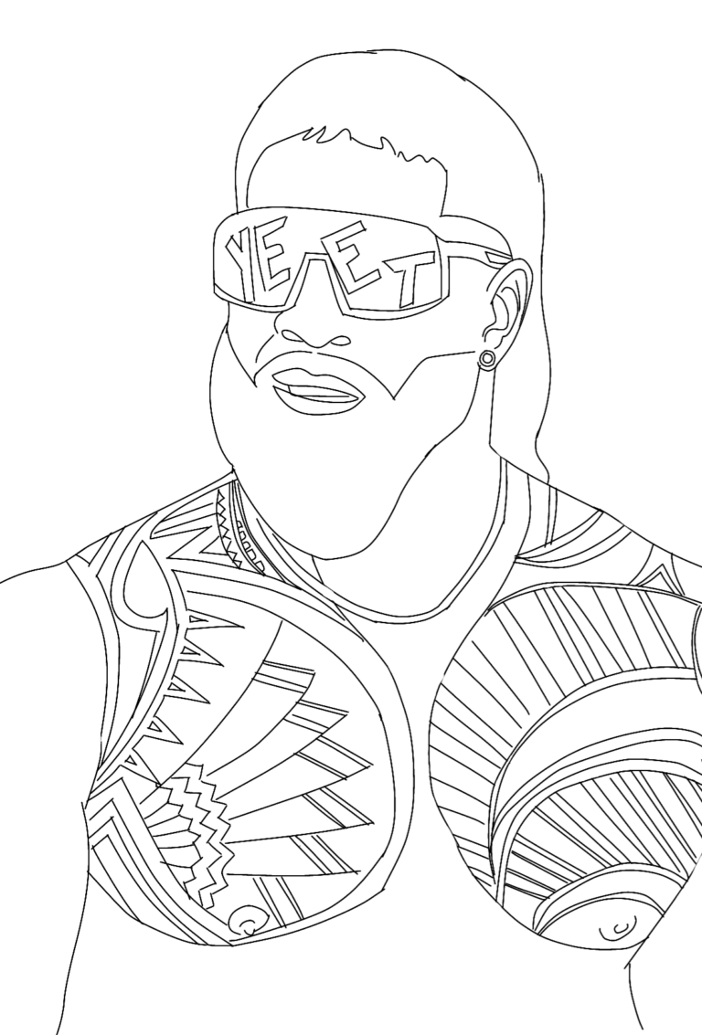 Jey Uso Coloring Pages (Free Printables)