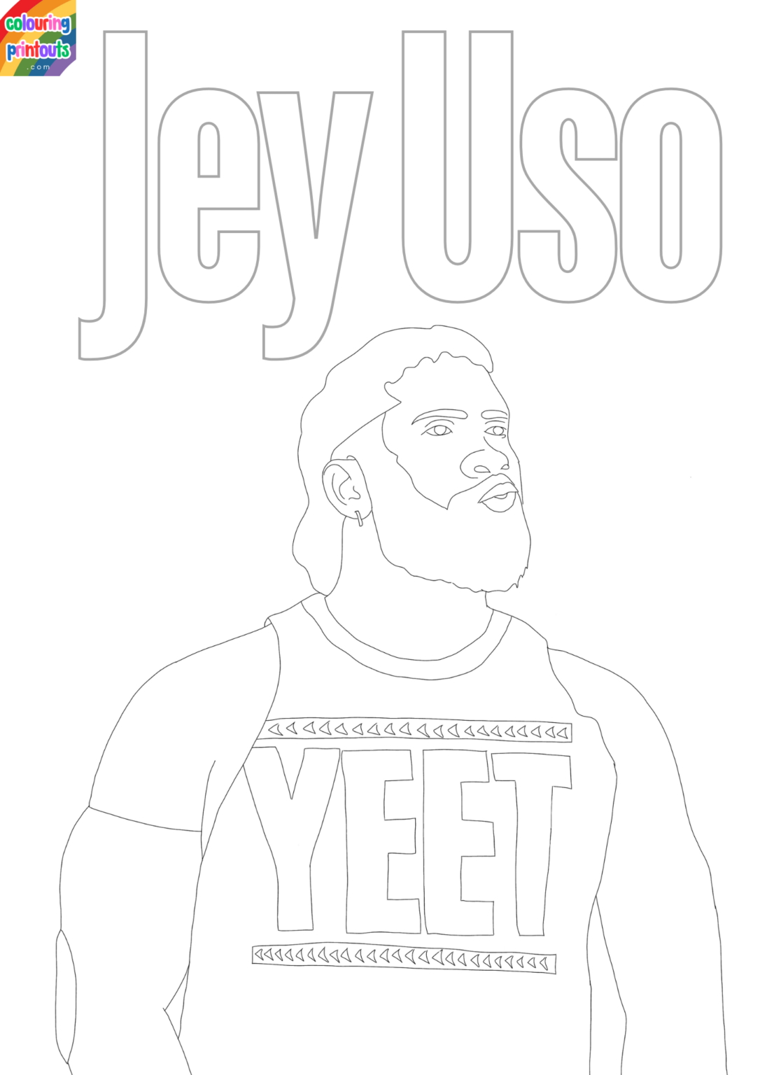 Jey Uso Coloring Pages (Free Printables)