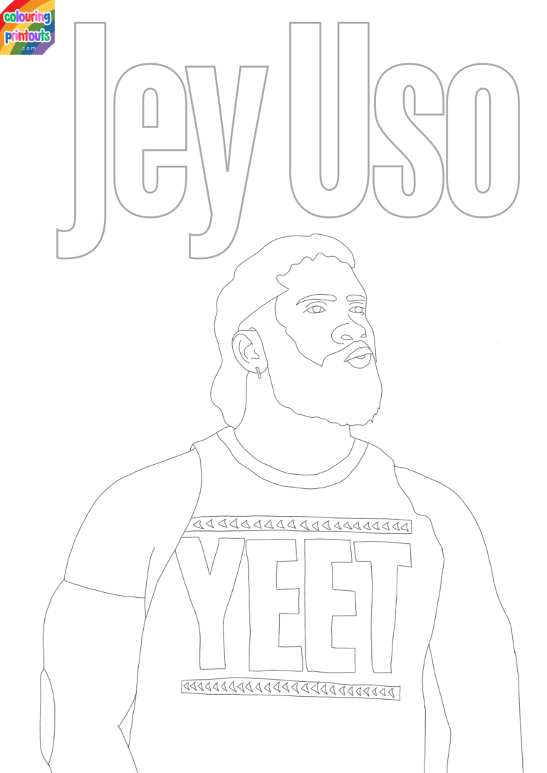 Jey Uso Coloring Pages (Free Printables)