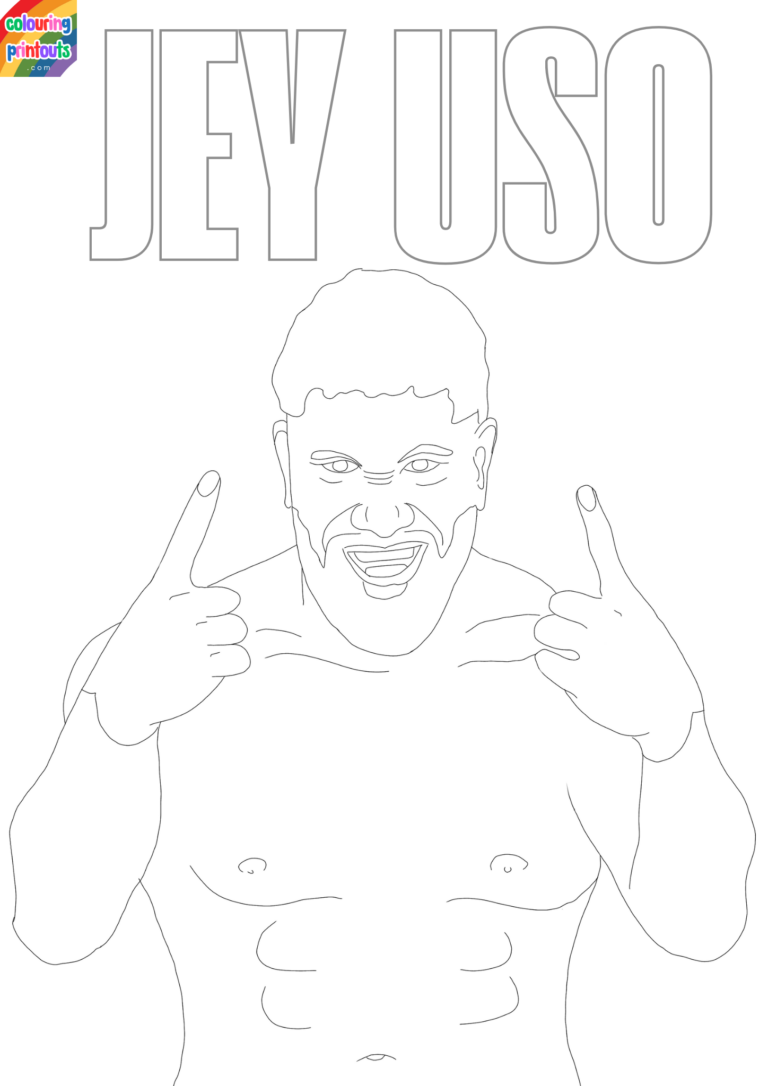 Jey Uso Coloring Pages (Free Printables)