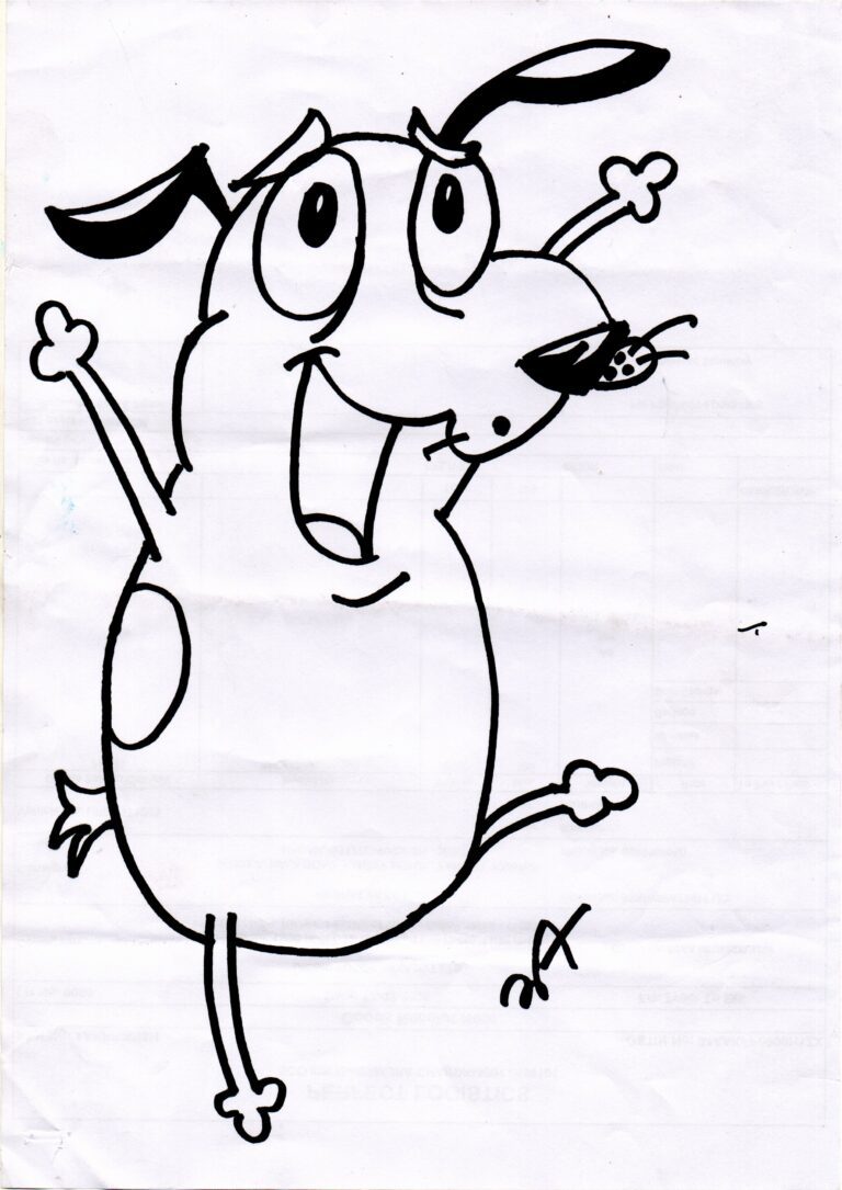 Courage The Cowardly Dog Coloring Pages [Free Printables]