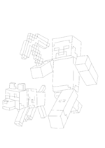 Minecraft Steve Colouring Pages (Free PDF Printables)