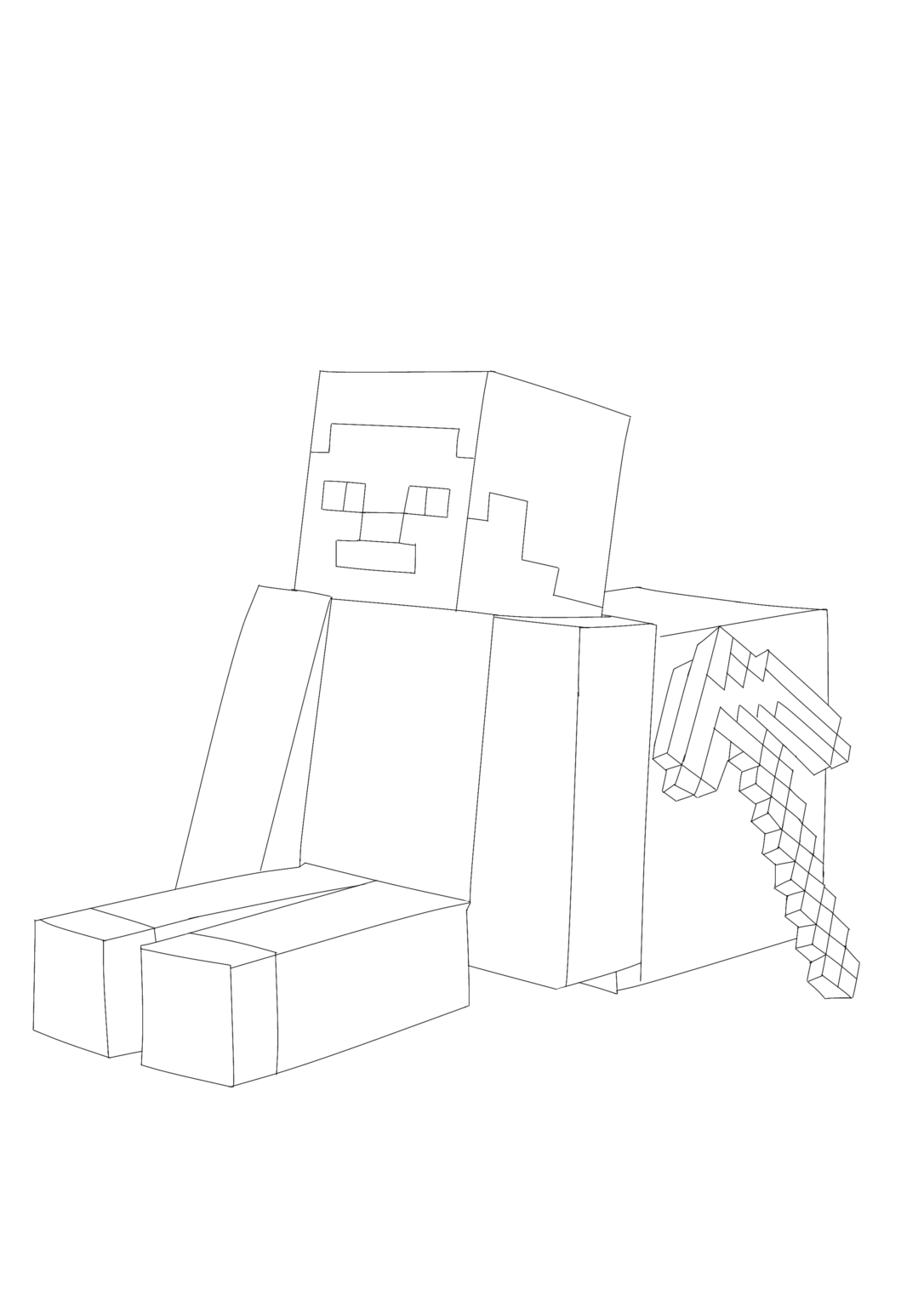 Minecraft Steve Colouring Pages (Free PDF Printables)