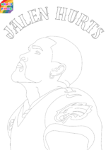 Jalen Hurts Coloring Pages (Free Printables)