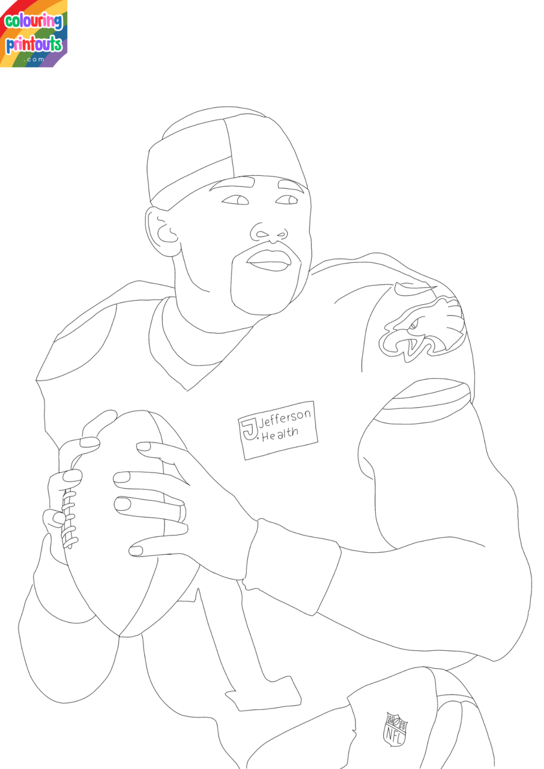 Jalen Hurts Coloring Pages (Free Printables)