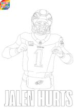 Jalen Hurts Coloring Pages (Free Printables)