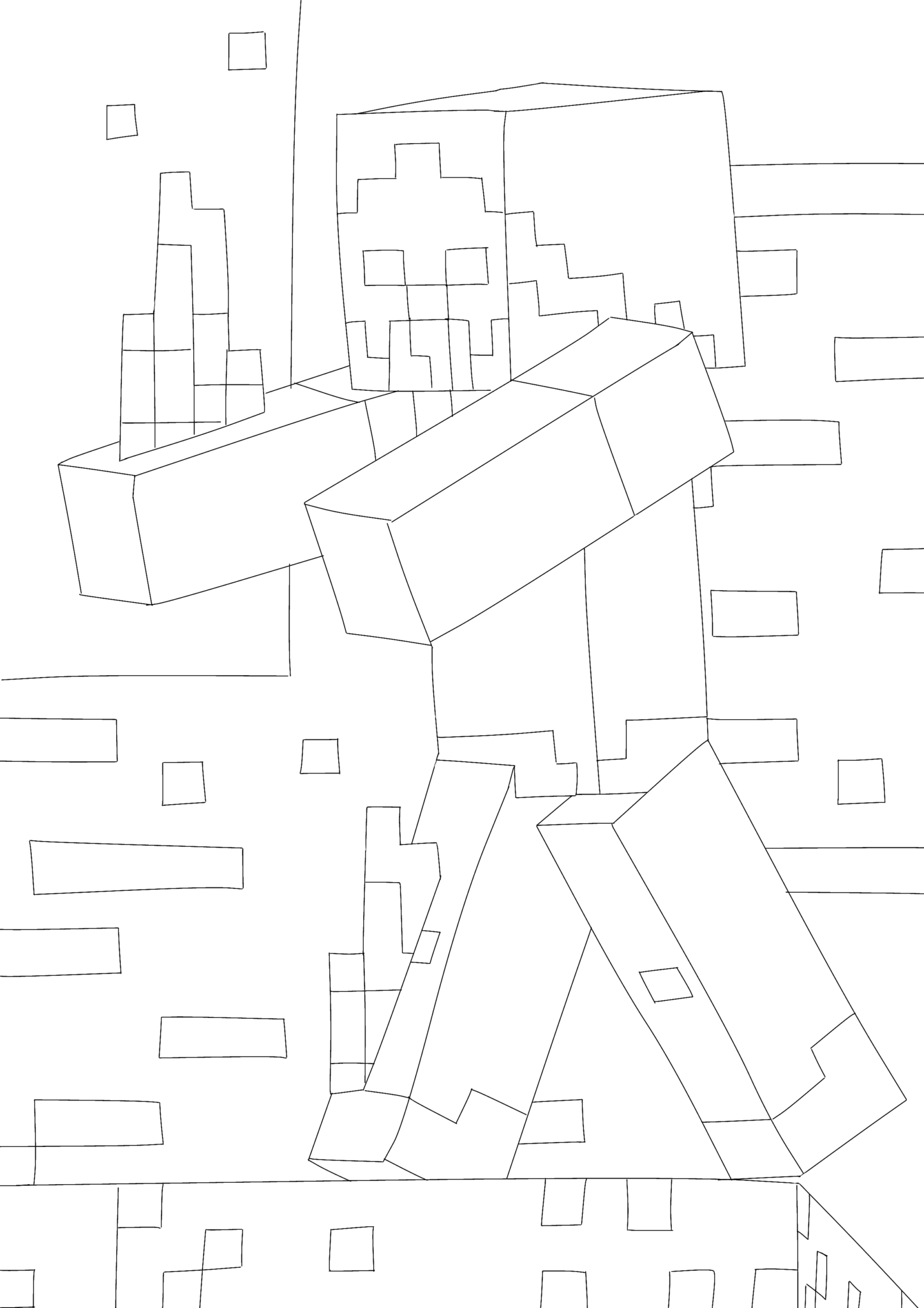 Minecraft Coloring Pages Zombie (FREE PRINTABLES)