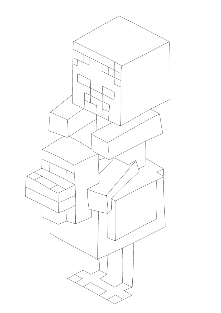 Minecraft Coloring Pages Zombie (FREE PRINTABLES)