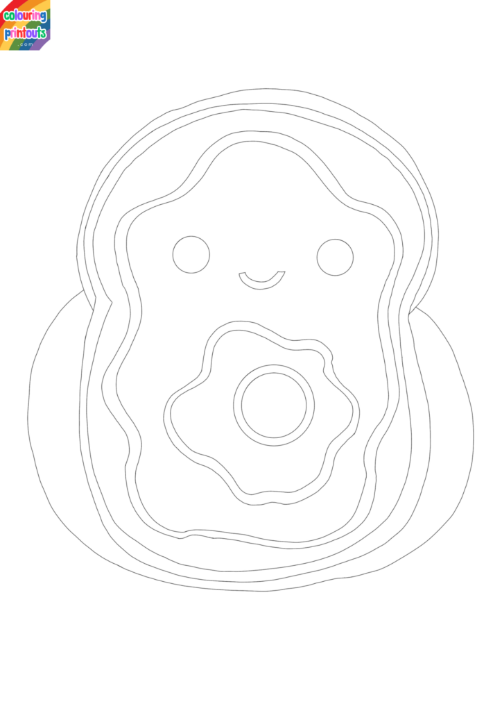 25+ Food Squishmallow Coloring Pages (Free PDF Printables)