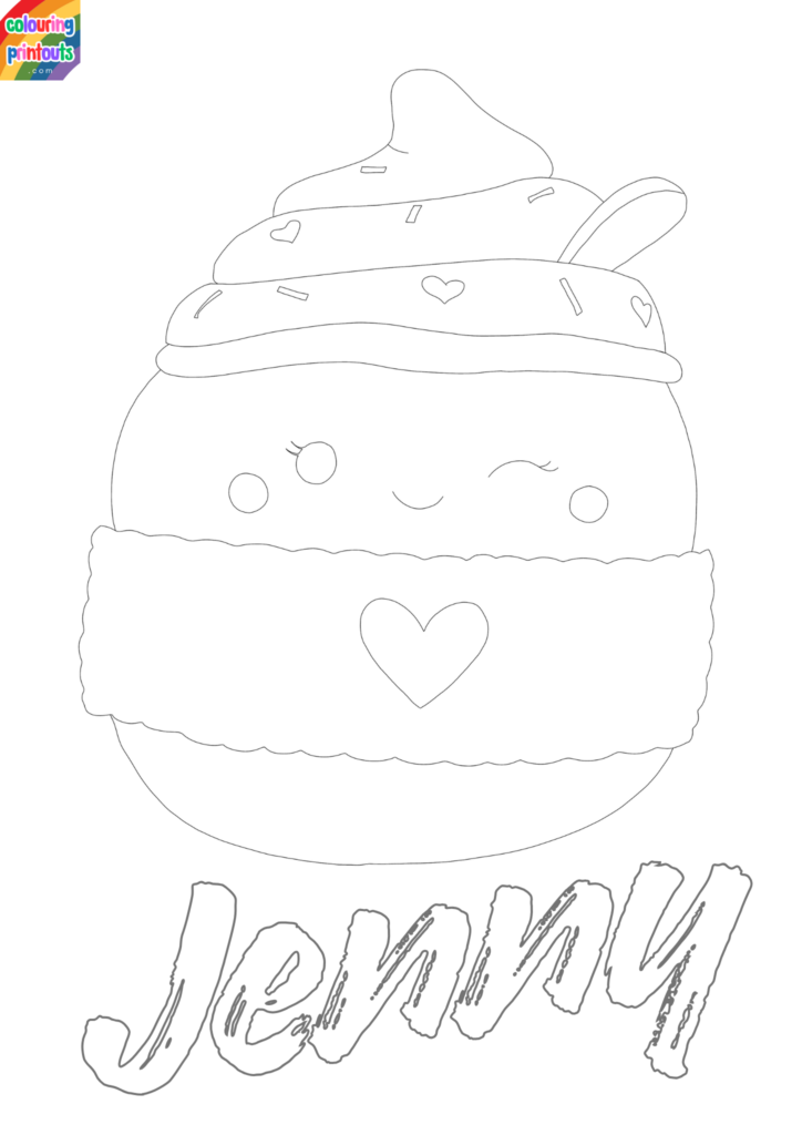 25+ Food Squishmallow Coloring Pages (Free PDF Printables)
