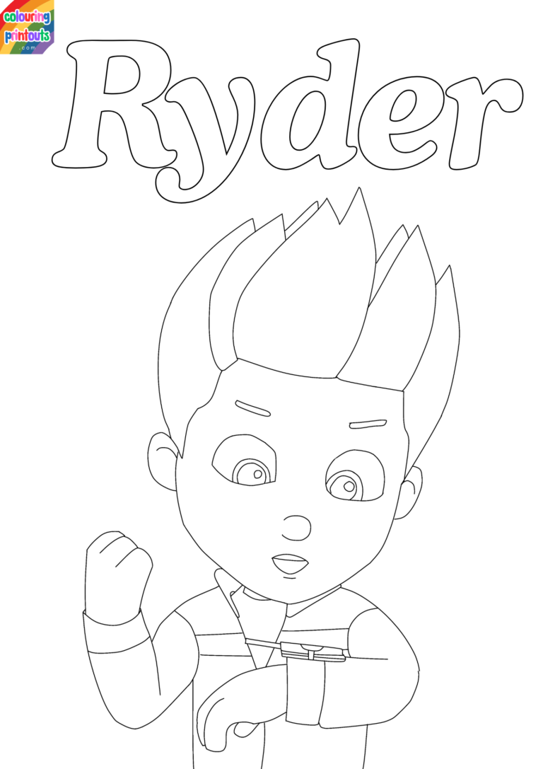 Paw Patrol Ryder Coloring Pages (Free PDF Printables)